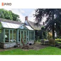 China Conservatory Aluminium Glass Enclosure Retractable Sunroom Glass Houses for sale