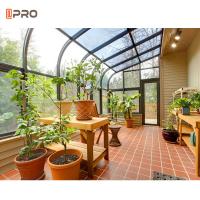 China Conservatory Aluminium Glass Enclosure Retractable Sunroom Glass Houses for sale