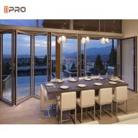 China Exterior Bi Folding Glass Door Aluminium Folding Doors Saves Space for sale