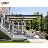 China Retractable Louvre Roof Aluminium Alloy Pergola For Sunshade for sale