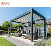 China Retractable Louvre Roof Aluminium Alloy Pergola For Sunshade for sale