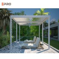China Motorised Outdoor Gazebo Modern Aluminium Louvre Roof Bioclimatic Pergola for sale