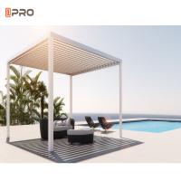 China Modern Glass Aluminum Pergola With Adjustable Louvers Powder Coated for sale