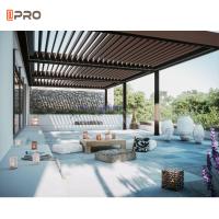 China Modern Glass Aluminum Pergola With Adjustable Louvers Powder Coated for sale