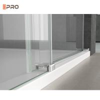 China Double Tempered Glass Aluminium Sliding Doors Black White Color For Patio for sale