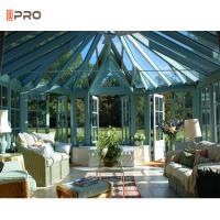 China Slant Roof Winter Garden Sunroom Glass House Conservatory for sale