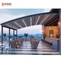 China Aluminum Electrical Patio Awning Windproof Waterproof Pergola Retractable Awning for sale