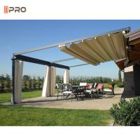 China Aluminum Electrical Patio Awning Windproof Waterproof Pergola Retractable Awning for sale