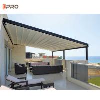 China Outdoor Motorized Modern Aluminum Pergola Awning Full Cassette 6M Wall Mount Folding Arm for sale