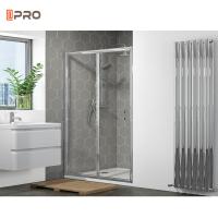 China Transparent Installing Internal Bi Fold Bathroom Door Double Frosted Glass for sale
