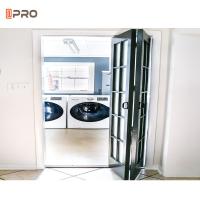 China Soundproofing Temper Aluminum Walk In Bi Fold Bathroom Door Fog Sliding Glass for sale