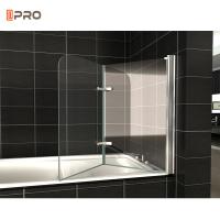 China Soundproofing Temper Aluminum Walk In Bi Fold Bathroom Door Fog Sliding Glass for sale