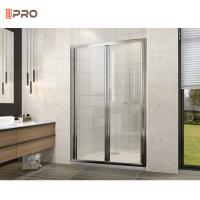 China Aluminum Modern Luxury Bi Fold Bathroom Door Shower Rooms Misted Glass for sale