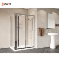 China Aluminum Modern Luxury Bi Fold Bathroom Door Shower Rooms Misted Glass for sale