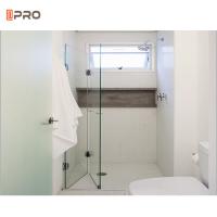 China Aluminum Moulded Japanese Sliding Bi Fold Bathroom Door Frameless Glass Sliding for sale