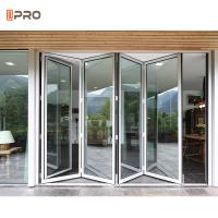 China Airtightness Hardware Triple Glass Aluminum Folding Doors for sale