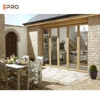 China Airtightness Hardware Triple Glass Aluminum Folding Doors for sale