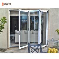 China Soundproof Customized Aluminum glass folding door for sale