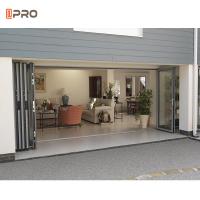 China Modern House Frameless Black T5 Aluminum Folding Doors for sale
