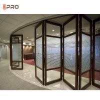 China Aluminum Alloy Double Tempered Glass Outdoor Bifold Doors for sale