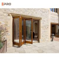 China Aluminum Alloy Double Tempered Glass Outdoor Bifold Doors for sale