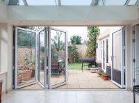 China Exterior Aluminum Patio Sliding Bi Folding Door Waterproof Customized for sale