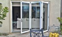 China Gazebo Glass Aluminum Folding Doors For Outdoor Landscape for sale