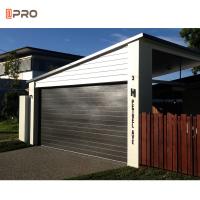 China 6063 Clear Glass Garage Door With Motor Checkered Anodised Smart Opener Aluminum Springs for sale