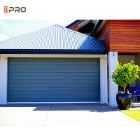 China Apartment Aluminum Garage Door Three Stripes Remote Control Sectional 8X7 Clear Roll Up Insulated With Pedestrian for sale