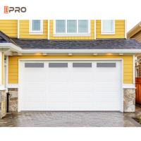 China Apartment 8X7 Aluminum Garage Door Three Stripes Remote Control Sectional Black And White for sale
