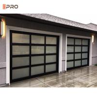 China 2.0mm Aluminum Garage Door Folding Farm House Automatic Glazed Vertical Panel Sectional Steel 9X8 Glass Garage Door for sale