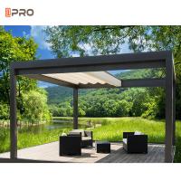 China Villa Modern Aluminum Pergola Retractable Garden Waterproof Pergola Covers for sale