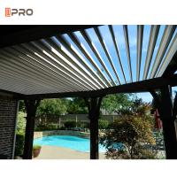 China Metal Profile Aluminium Pour Pergola White Louvre Eco Friendly for sale