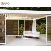 China Garden Motorized Waterproof Aluminium Pergola Gazebo Electric Louver for sale