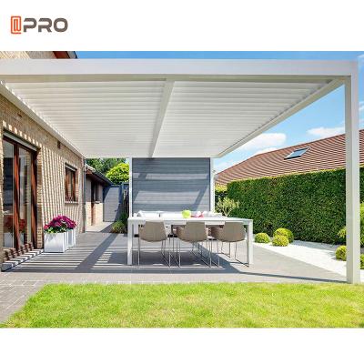 China Canopy Timber Glass Roof Modern Aluminum Pergola Powder Coated for sale