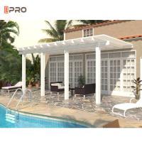 China Canopy Timber Glass Roof Modern Aluminum Pergola Powder Coated for sale