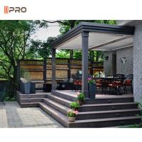 China Canopy Timber Glass Roof Modern Aluminum Pergola Powder Coated for sale