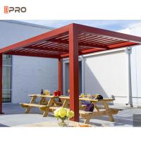 China Solar Backyard Sunshade Louvre Gazebo Pergola 4x4m Waterproof for sale
