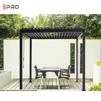 China Solar Backyard Sunshade Louvre Gazebo Pergola 4x4m Waterproof for sale