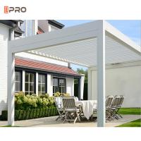 China Solar Backyard Sunshade Louvre Gazebo Pergola 4x4m Waterproof for sale