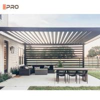 China Solar Backyard Sunshade Louvre Gazebo Pergola 4x4m Waterproof for sale