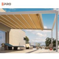 China Villa Modern Aluminum Pergola Retractable Garden Waterproof Pergola Covers for sale