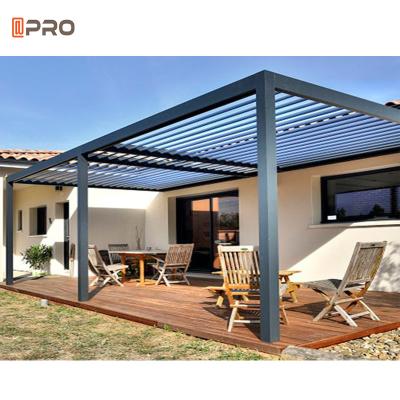 China Customized Size Aluminum Louvered Pergola Outdoor Arches Water Resistant for sale
