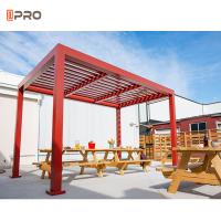 China Waterproof Aluminium Louvered Roof With LED Pergola Outdoor for sale