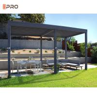 China Waterproof Aluminium Louvered Roof With LED Pergola Outdoor for sale