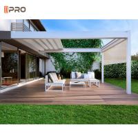China Waterproof Aluminium Louvered Roof With LED Pergola Outdoor for sale