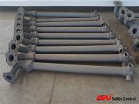 China Bolt Flange 3 Nozzle Vertical Mud Mixing Gun 50mm Diameter for sale