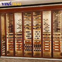 China Stainless Steel Temperature Controlled Wine Cabinet LED Light Temp Controlled Wine Cabinets for sale