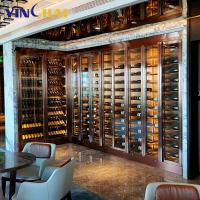 China Customized Stainless Steel Wine Rack High Gloss Stainless Steel Wine Cabinet Constant Temperature for sale