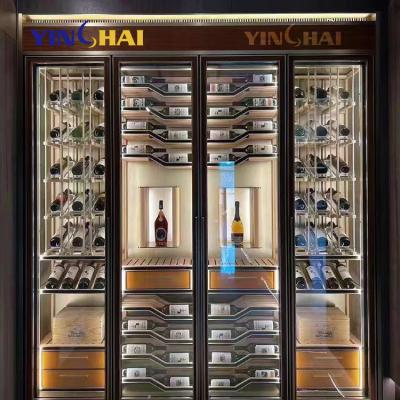 China Customization Stainless Steel Wine Cabinet USB Power Source Intelligent Custom Wine Fridge Cabinet for sale